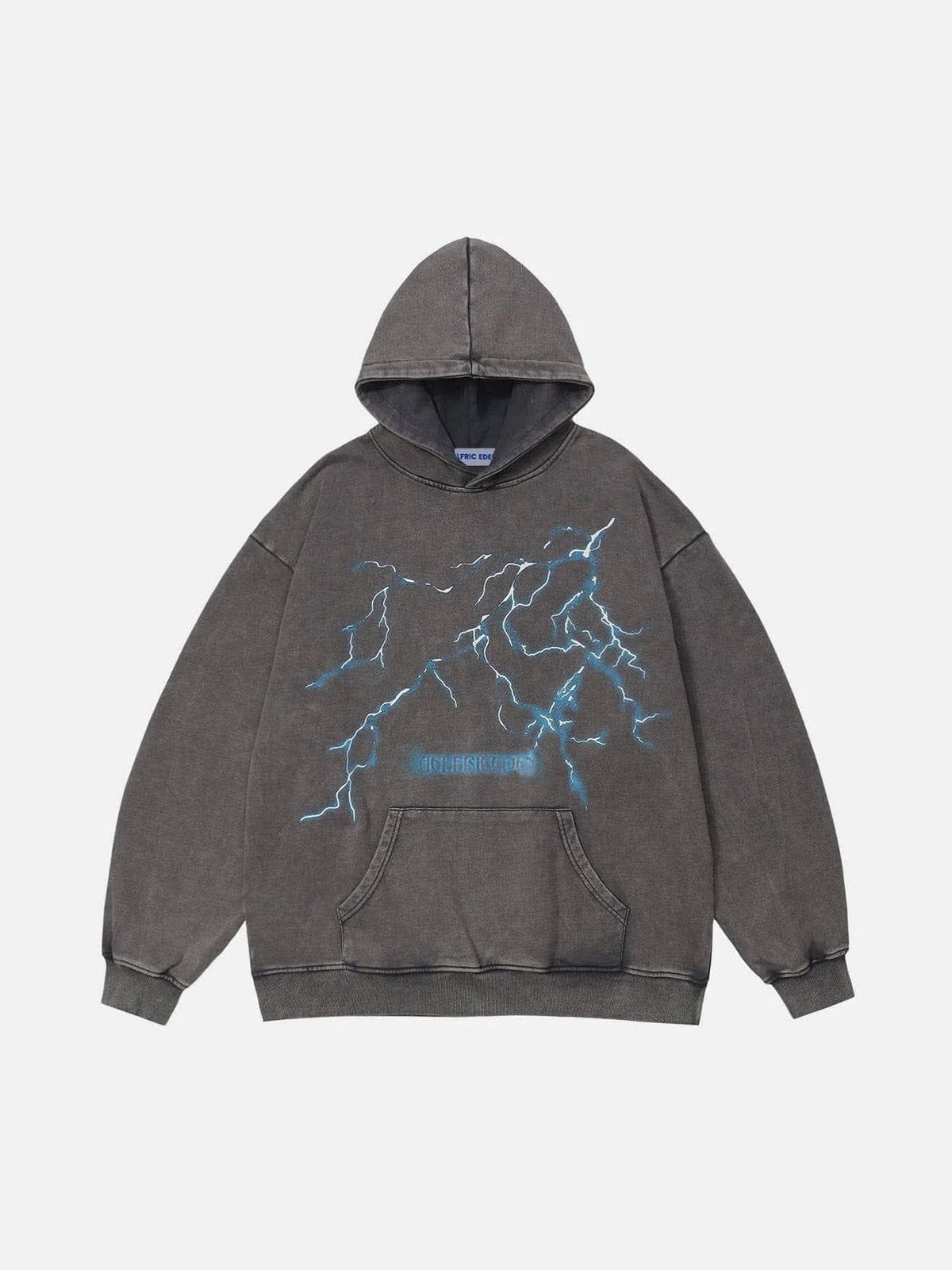 Aelfric Eden Washed Lightning Print Hoodie – Aelfric eden