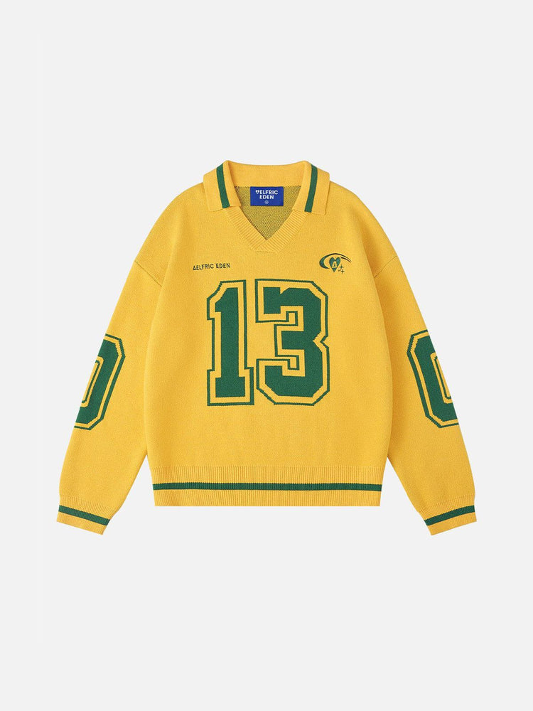 Aelfric Eden Number Graphic Polo Sweater – Aelfric eden