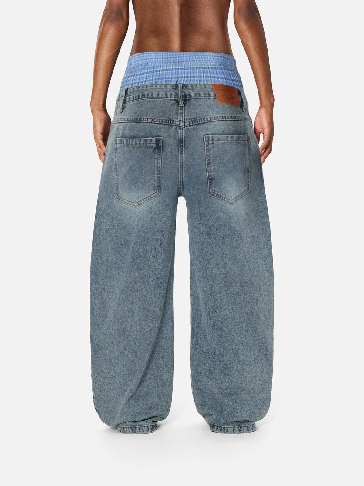 Aelfric Eden Plaid Patchwork Loose Jeans – Aelfric eden